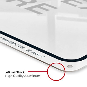 Custom Sign, Personalized Metal Signs, Customize for Office, Business, Workplace, office, Home, Airbnb, Delivery Signs, 10x7 Inches, Rust Free .040 Aluminum, Made in USA