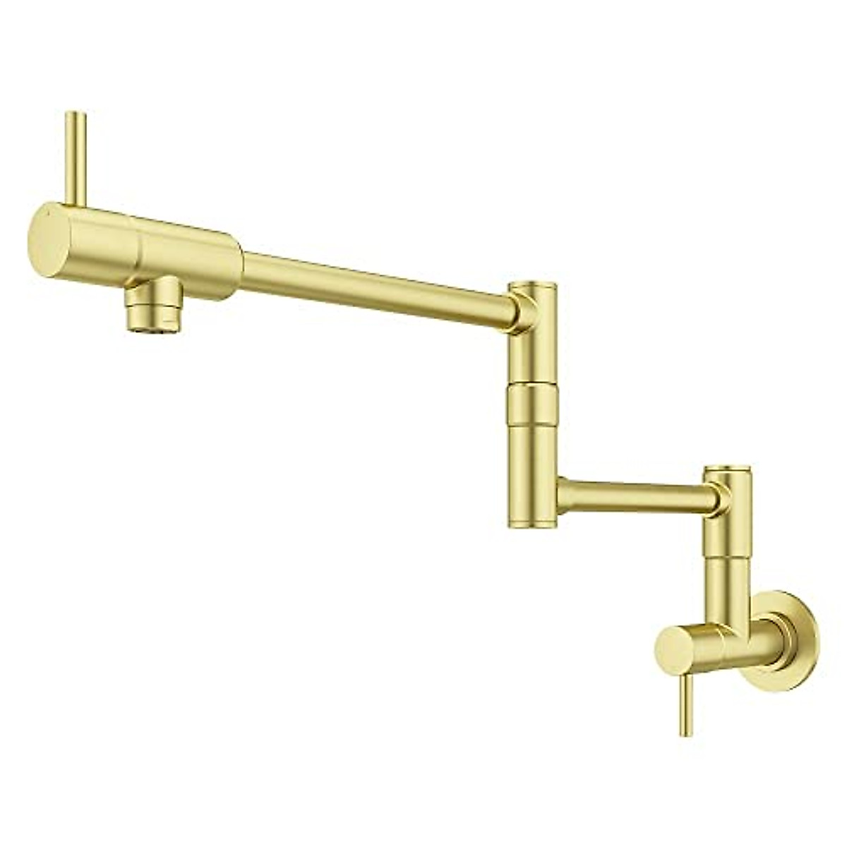 Pfister Lita Pot Filler Kitchen Faucet, 2-Handle, Wall Mounted, Single Hole, Brushed Gold Finish, GT533PFBG