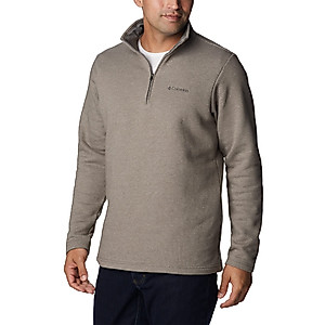 Columbia Men's Great Hart Mountain III Half Zip, Boulder Heather, Large