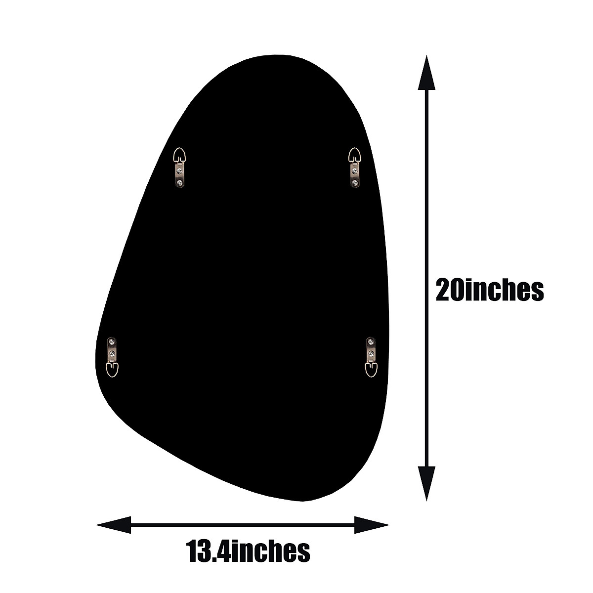 LYLDACER Yanliff Irregular Mirror Wall Decor.Modern Frameless Asymmetric Beveled Decorating Mirror for Wall(13.4X20inches).Silver