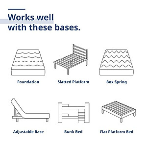 FONTOI Twin XL Mattress, 10 inch Memory Foam Mattresses, Cooling Gel Green Tea Infused (10IN-MEGO-TWINXL)