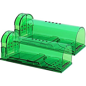 JM Traps 2019 New Upgraded Humane Mouse Trap, Easy to Set, Reusable, for Small Rodents,Pets Hamsters/Moles/Voles, Kids/Pet Safe