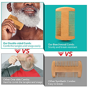 Birthday Gifts for Men - Beard Kit Gifts Set for Men with Beard Oil, Beard Balm, Beard Brush, Beard Comb, Scissors, eBook - Anniversary & Graduation Gifts for Him Dad Husband Boyfriend Brother Fiance