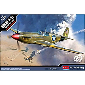 Academy 1/48 US Army Air Force P-51 Mustang North African Front Plastic Model 12338