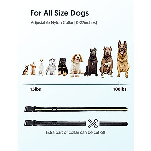 PATPET Dog Training Collar with Remote - Rechargeable Shock Collar for Medium Large Dogs 1000Ft Remote Range 3 Training Modes IPX7 Waterproof Black