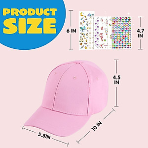 Klever Kits Decorate Your Own Baseball Cap with 7 Sheets Gems Stickers, Art & Crafts Kit for Kids, Fun Creative DIY Toys for Kids Girls