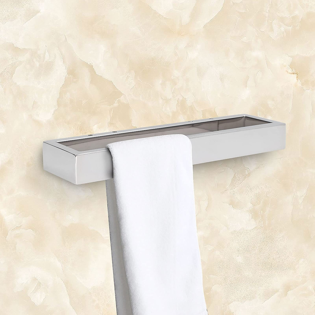 Natudeco Wall Mounted Bath Towel Rack Bath Storage Tool Bright Colour Towel Bar Solid 304 Stainless Steel Durable for Bathroom Kitchen Hotel