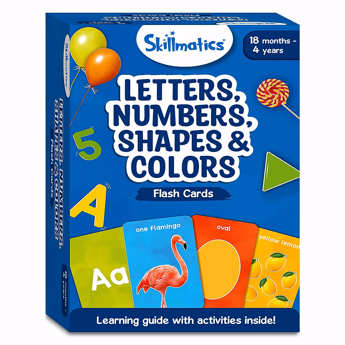 Skillmatics Thick Flash Cards for Toddlers - Letters, Numbers, Shapes & Colors, Montessori Toys & Games, Preschool Learning Activities and Toddler Toys for Kids 1, 2, 3, 4 Years