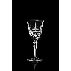 Barski Wine Glass - Goblet - Red Wine - White Wine - Water Glass - Stemmed Glasses - Set of 6 Goblets - Crystal like Glass - 7 oz. Beautifully Cut Designed Made in Europe