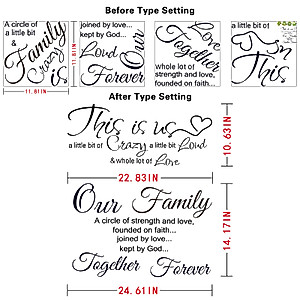 Rotumaty Family Quotes Wall Decals This is Us Wall Decor Vinyl Wall Stickers for Living Room Bedroom Inspirational Art Wall Decorations for Home Office Teen Dorm