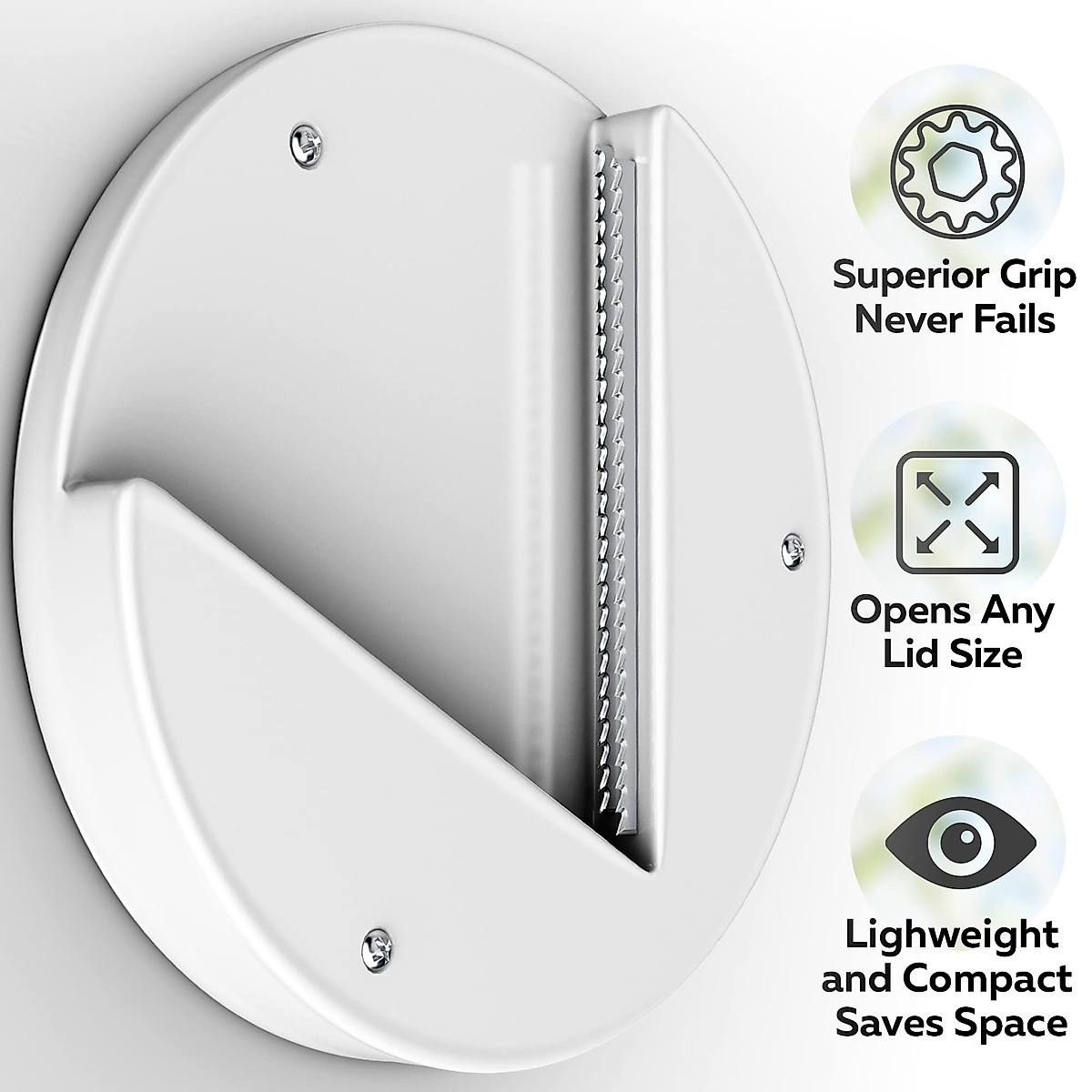 Under Cabinet Lid Jar Opener - for Weak Hands and Seniors With Arthritis - Heavy Duty, Allows to Easily Unscrew Any-Size Lid - Effortless Bottle & Can Opener for your Kitchen