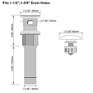 GZILA Bathroom Pop Up Drain, Vessel Sink Drain with Removable Stopper and Anti-Clogging Basket Hair Catcher, White Porcelain Cap Vanity Strainer with Overflow, Brushed Nickel