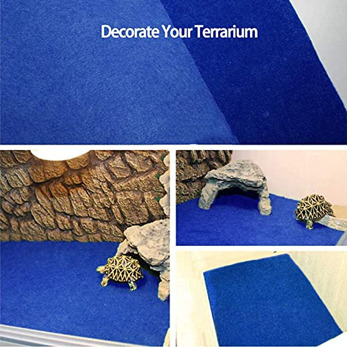 BNOSDM 19.7" x 11.8" Reptile Mat Carpet Leopard Gecko Terrarium Liner Bedding Substrate Cage for Lizard Bearded Dragon Snake Tortoise Chameleon 2PCS