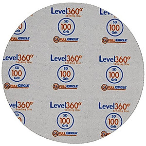 Full Circle International Inc. SD100-5 8-3/4- Level360 Sanding Disc 100 Grit for use with Radius360 sanding Tool or Drywall Power Sanding Tools