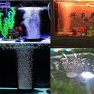 kathson 4.2-Inch Air Stone Disc Bubble Diffuser 8 PCS with Suction Cups Fish Tank Air Pump Round Dissolved Oxygen Airstone Decoration for Hydroponics Pond Aquarium Aquaponics