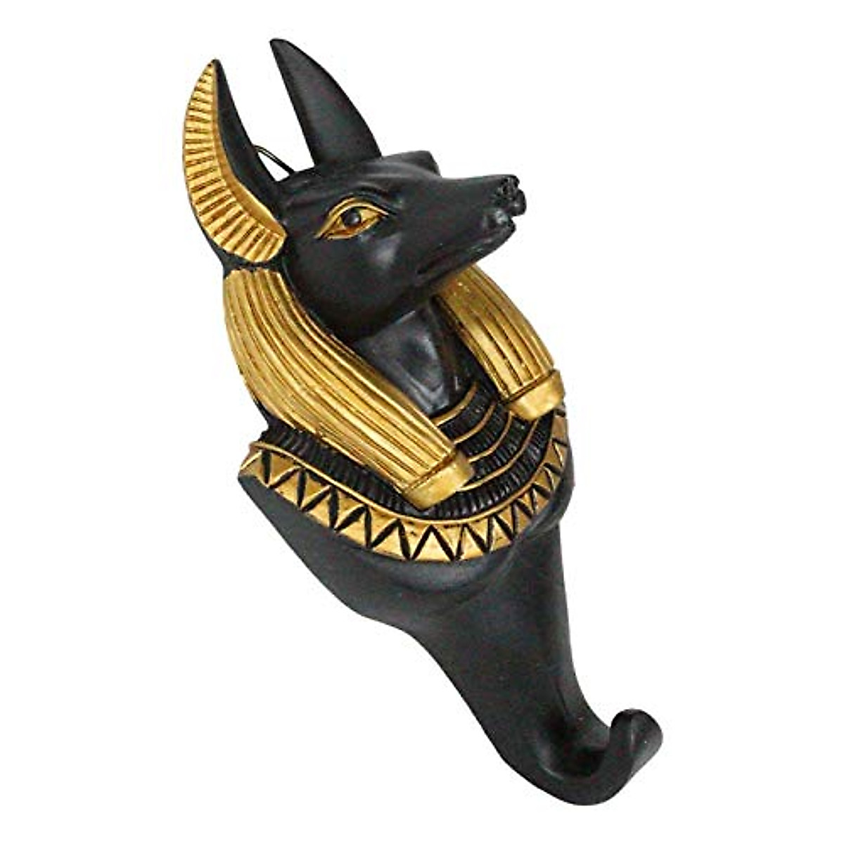 Ebros Egyptian Jackal Dog Headed Anubis God of The Dead Wall Hanger Hook Decor Accent Hangers for Coats Hats Leashes Backpacks Keys Decorative Organizer On Mudroom Main Entrance