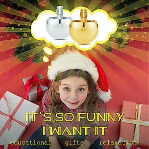 Metal Spinning top, Physics Education Toy, Totem gyro, Tumbler Gyroscope, The revolving Metal of an Automatic Handstand, One-Piece top (C35-silver)