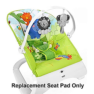 Ele Toys Replacement Part for Fisher-Price Rainforest Friends Comfort Curve Bouncer Baby Seat - CKR34 ~ Replacement Seat Cover / Pad, Green, Blue, Red, Orange, 8.0 ounces, 1.0 Count