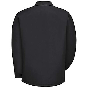 Red Kap Men's Perma-Lined Panel Jacket, Black, 6X-Large