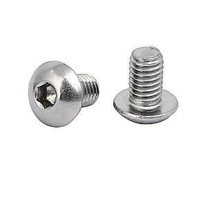 uxcell M5x8mm 304 Stainless Steel Button Head Hex Socket Cap Screws Bolts 80pcs