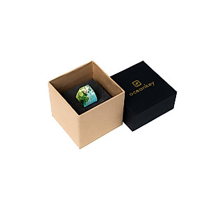 Ocean Key Artisan Keycaps for DIY Replacement Handmade Resin Keycaps Dog House Handmade Resin Keycaps for Switch Gaming, Cherry MX Mechanical Keyboards (Red)