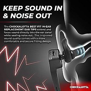 CHOCKALOTTA in-Ear Replacement Ear Tips Upgrade Compatible with Plantronics Poly Voyager 3200 / Edge (Fits Plantronics Explorer / Marque / Discovery / M Series Headsets) (Right Ear, Medium - 3pcs)