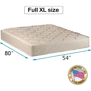 DS Solutions USA Comfort Classic Gentle Firm Full XL Mattress Only with Mattress Cover Protector Included