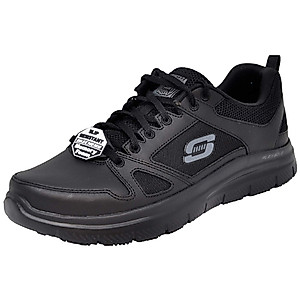 Skechers Men's Flex Advantage SR Black/Black Work Shoe 12 W US