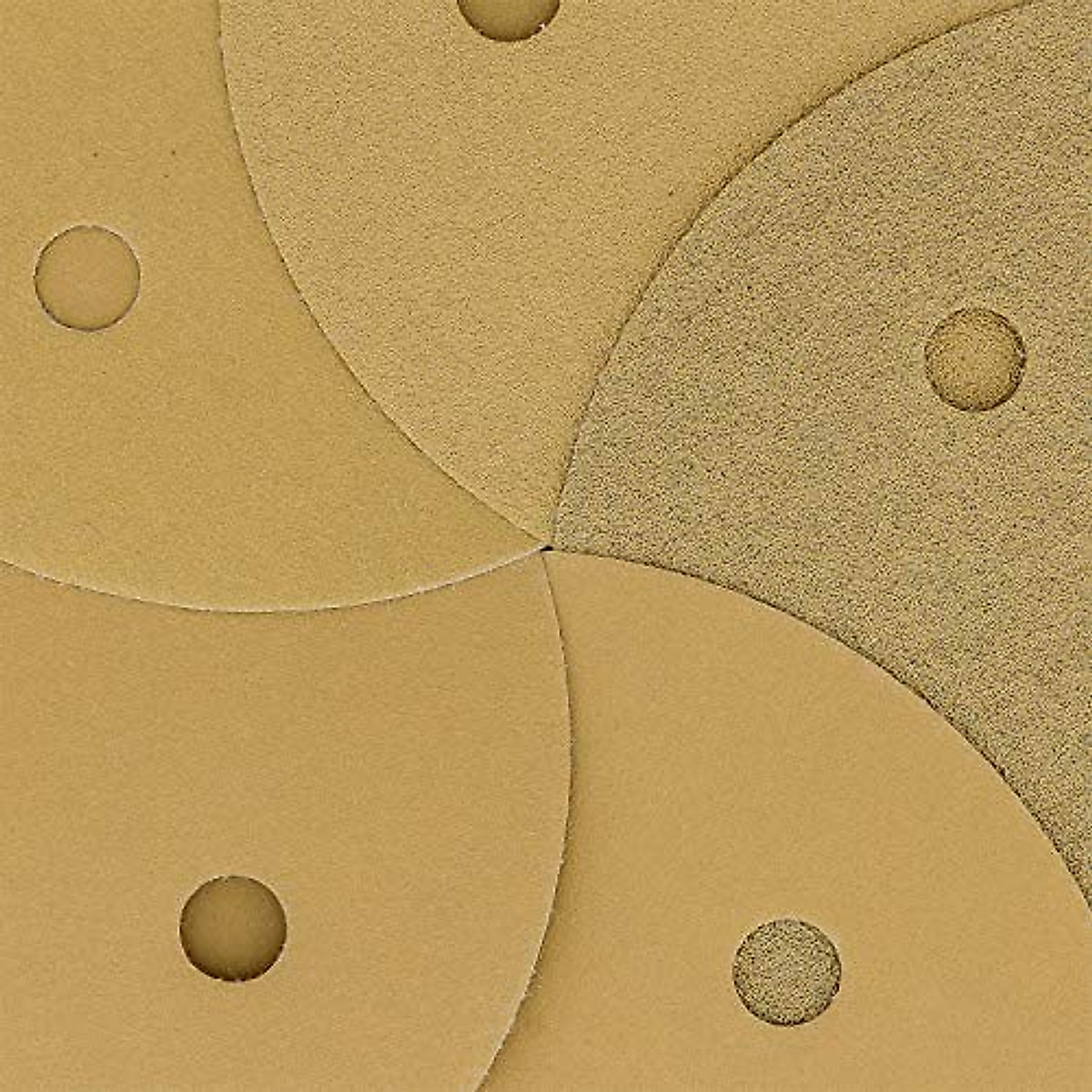Dura-Gold - Premium - Variety Pack - 5" Gold Sanding Discs - 5-Hole Dustless Hook and Loop for DA Sander - Box of 50 Finishing Sandpaper Discs for Woodworking or Automotive