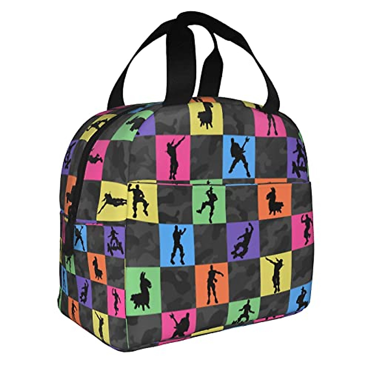 Tvmpkix kids Lunch Bag, Reusable Insulated Lunch Box Cooler Tote Bag Meal Prep for Boys Men Women Picnic Travel Work Grey