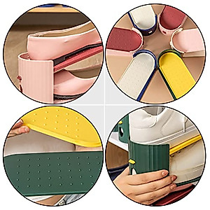 Veemoon 4pcs Organizers Footewear Deck Saver Holders Use Organizer Organizer, Slipper Stacker Clo Detachable Rack Organization Holder- Layer Sneakers Household Holding Slots Adjustable