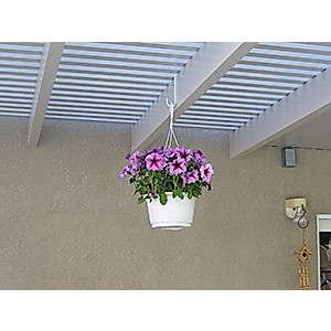 Alumahangers® Made in USA. 2"x 6" (6 Pack) -"White" powder coated steel hangers - 2" wide x 6" long - hangers designed for Lattice/pergola Alumawood patios No Screws!No Holes! No problem!