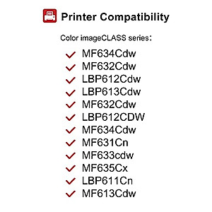 045H Toner MF634cdw Toner Compatible Toner Cartridge Replacement for Canon 045H Toner Cartridges 045 CRG-045H for Canon Color ImageCLASS MF634Cdw MF632Cdw LBP612Cdw MF635Cx MF634 Printer (4 Pack)