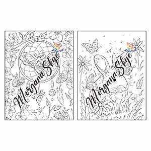 Butterflies Adult Coloring Book: Beautiful Butterfly Designs with Lovely Flowers, Cute Animals and Relaxing Nature Scenes for Stress Relief and Relaxation