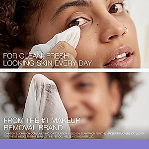 Neutrogena Night Calming Cleansing Makeup Remover Face Wipes, Nighttime Facial Wipes to Remove Dirt & makeup, Leaves Skin Feeling Calm, Alcohol-Free, 100% Plant Based Cloth, 25 ct, Twin Pack