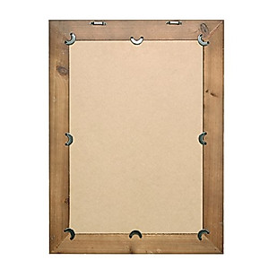 Stonebriar Rectangle Natural Wood Hanging Wall Mirror, Medium, Brown