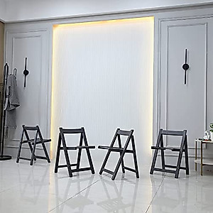 FUNROLUX Folding Dining Chair 2 Pack Grey Wooden Foldable Chairs Suitable for Event Party Garden Kitchen Table Chair 268LB Weight Capacity (Grey)