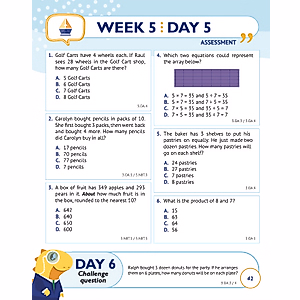 3rd Grade Common Core Math: Daily Practice Workbook - Part I: Multiple Choice | 1000+ Practice Questions and Video Explanations | Argo Brothers (Common Core Math by ArgoPrep)