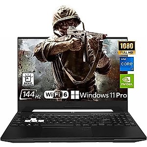 ASUS TUF Dash Gaming Laptop, 15.6" FHD 144Hz, Intel Core i7-12650H, Windows 11 Pro, 16GB RAM, 1TB SSD, GeForce RTX 3070, WiFi 6, Thunderbolt 4, Backlit Keyboard, RJ-45, Type-C, Durlyfish