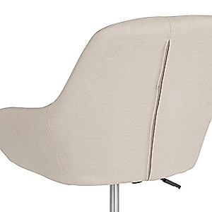 Flash Furniture Cortana Home and Office Mid-Back Chair in Beige Fabric
