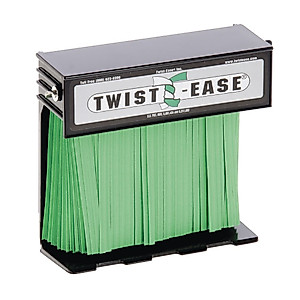 Twist-Ease Bag Closure Black Single Dispenser - 6"L x 1 3/4"D x 5 1/2"H