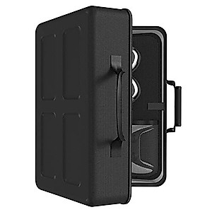 Geekria Shield Case Compatible with PS5 Console Dual Controller, Replacement Protective Hard Shell Travel Carrying Case with Room for PlayStation 5 Games, Gaming Headset, Accessories (Black)