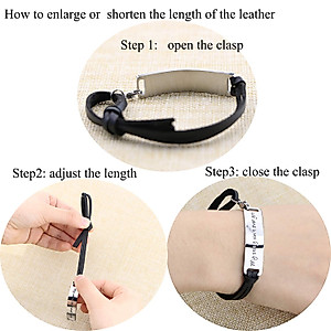 Yiyang When you go through deep waters I will be with you Bible Verse Faith Jewelry for Women Gift for Her Mother Sister Daughter Inspirational Leather Bracelet