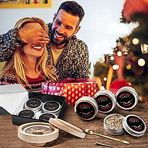 Cocktail Smoker Kit with 4 Flavors Wood Chips,Drink Smoker for Cocktail,Whiskey, Bourbon,Wine,Old Fashioned Smoker kit as a Gift for Men,Drinking Lover,Your Friends, Husband, Dad