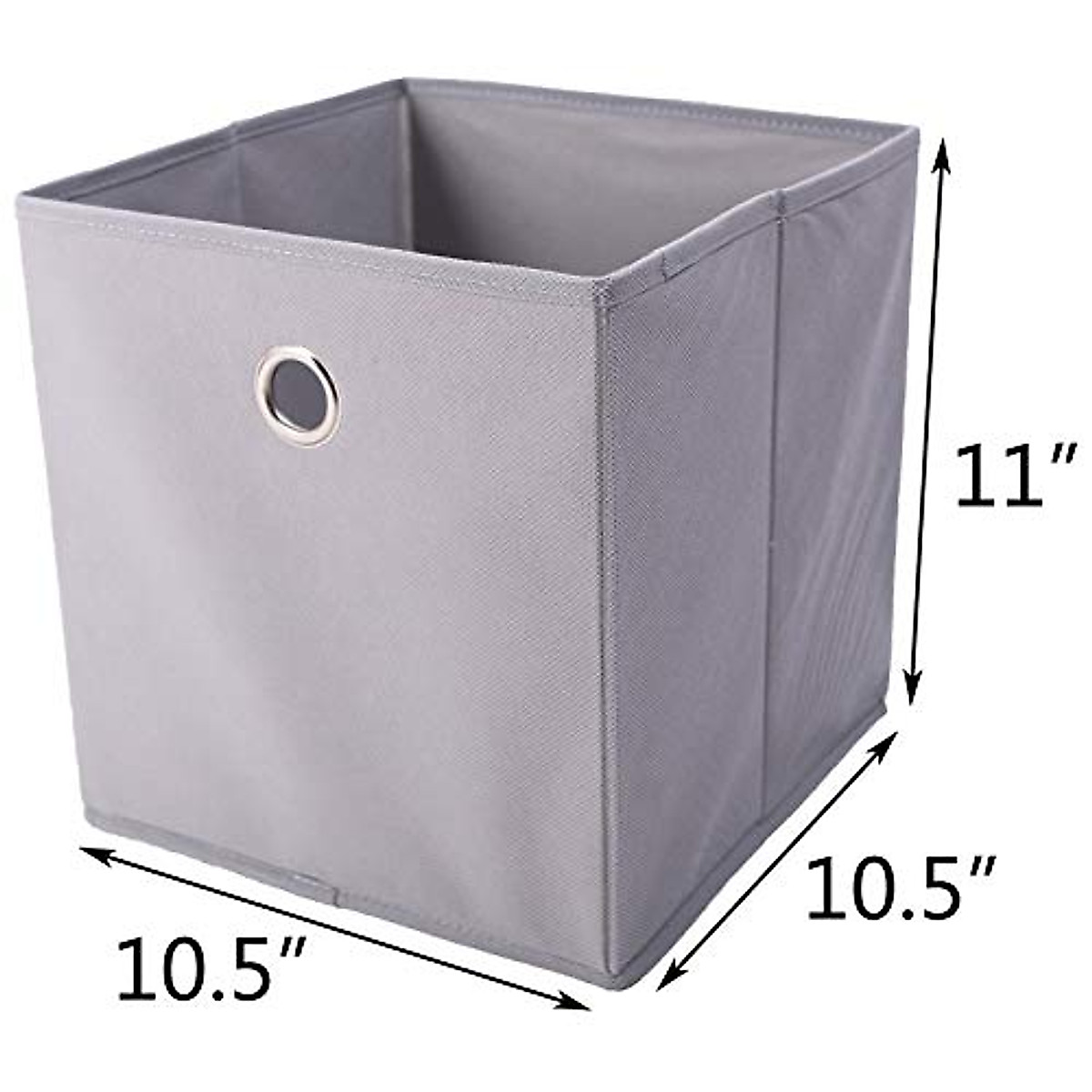 Shinetidy Storage Bins Foldable Cube Organizer Fabric Drawer Set of 6 Gray