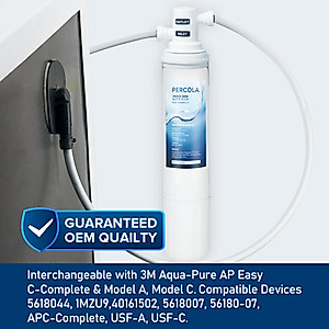 PERCOLA AP Easy C-Complete/Model A/C Under Sink Water Filter, Compatible with 3M Aqua-Pure AP Easy Complete System/USF-A/C Under Sink Filtration System 500 Gallons top(3 Pack)