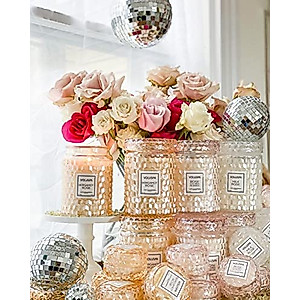 Voluspa Rose Colored Glasses | Large Glass Jar Candle | 18 Ounces | 100 Hour Burn Time | All Natural Wicks and Coconut Wax for Clean Burn | Vegan | Hand-Poured in USA | Non-Toxic