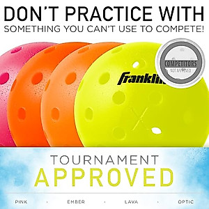 Franklin Sports Pickleball 2 Player Carbon Fiber Paddle and X-40 Pickleball Set - (2) Carbon Fiber Paddles - (4) X-40 Balls - Carry Bag - USA Pickleball Approved