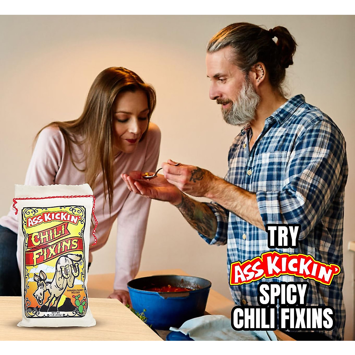 KICKIN' Chili Fixins - 2 Pack - Premium Gourmet Gift Made in the USA - 16oz. each