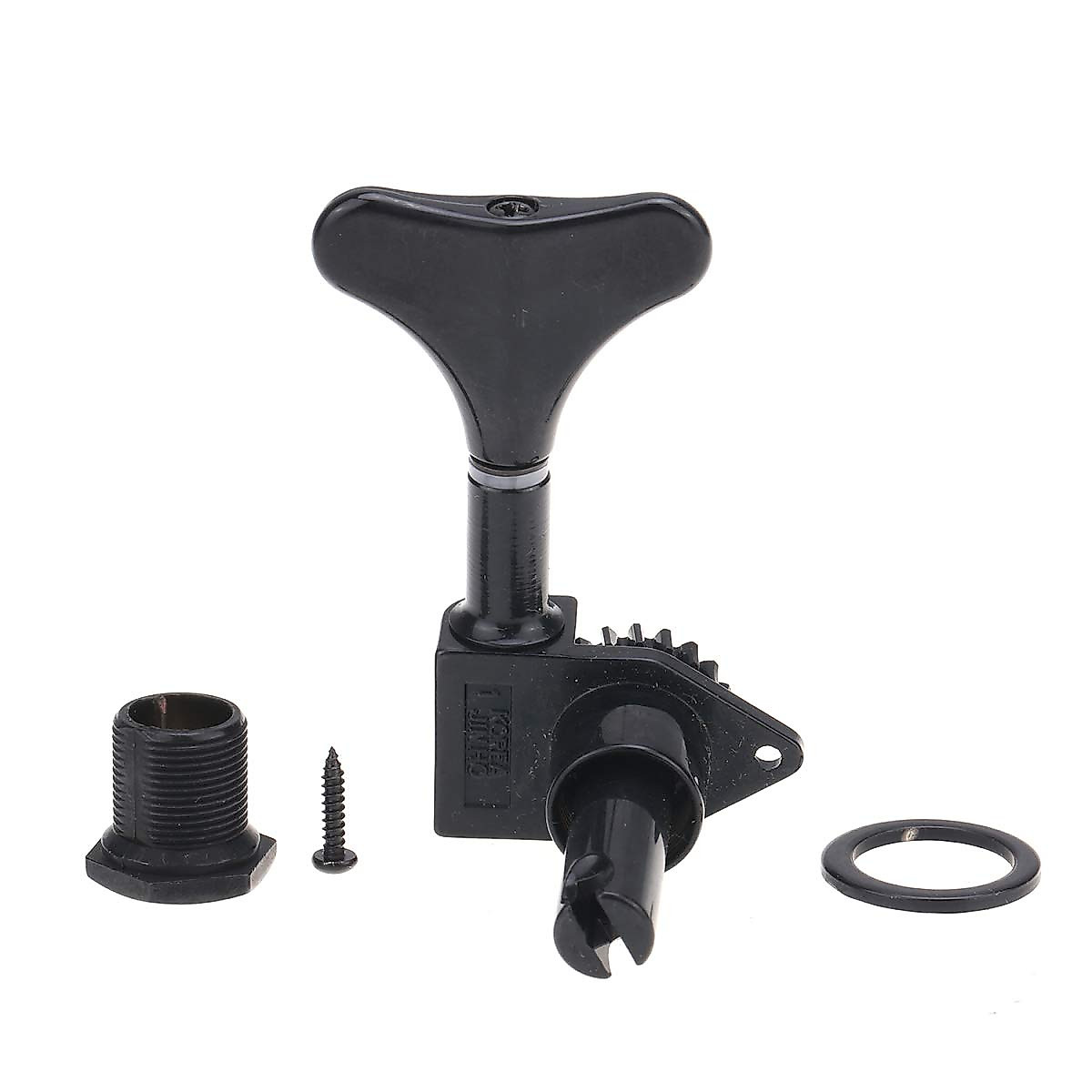 Wilkinson 2R2L 20:1 Ratio Bass Tuners Machine Heads Tuning Pegs Keys Set for Ibanez Style Electric Bass, Black